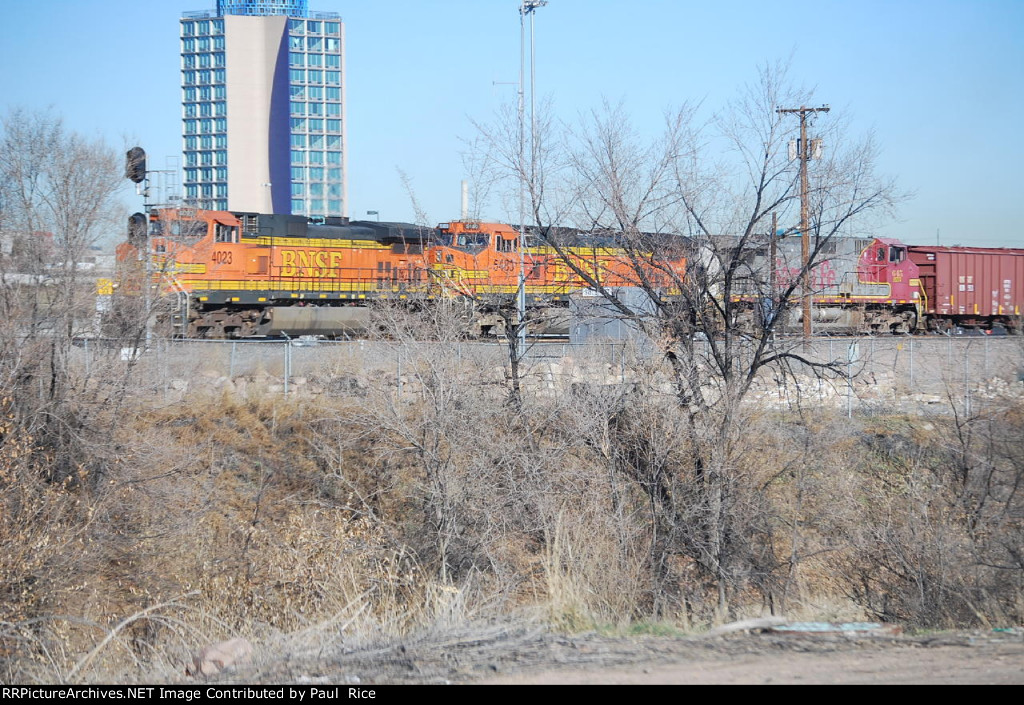 BNSF 4023 Point On A Departing South Bound Freight